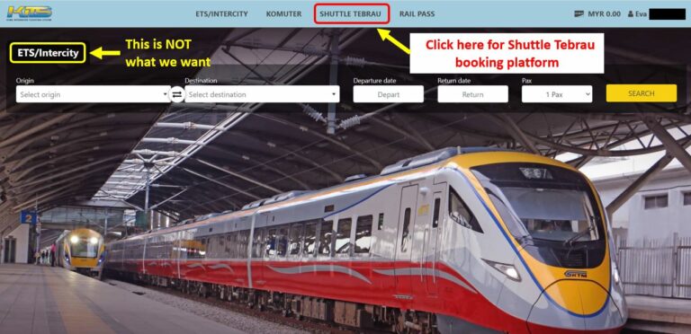 How to travel from Singapore to Johor Bahru by Train (KTM Shuttle Tebrau)